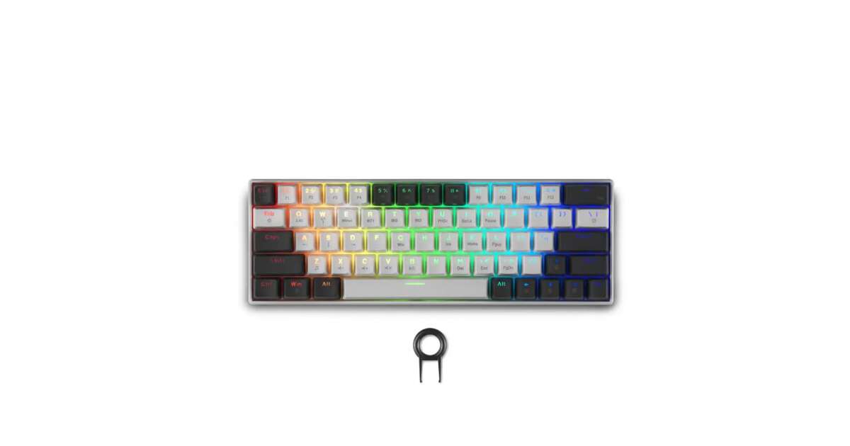 Bezprzewodowa klawiatura gamingowa Spartan Gear Pegasus 2 RGB Biała/Szara | Pepita.com