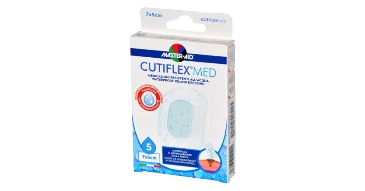 Master Aid Cutiflex Med Áttetsző és vízálló sebtapasz 7X5 cm 5db ...