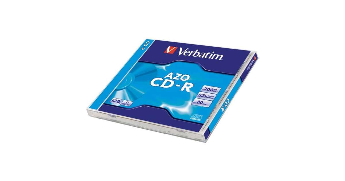 Verbatim CD-R AZO Crystal 700 MB 1 db (023942433279) | Pepita.hu