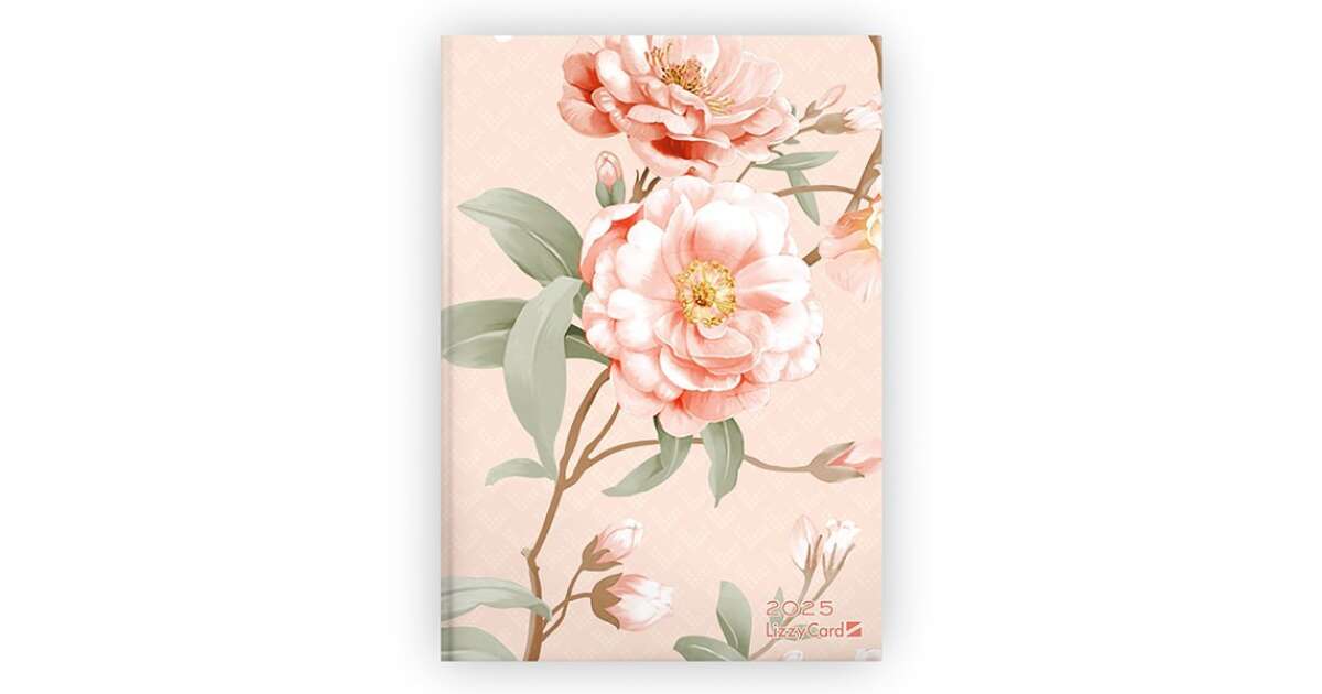 Határidőnapló LIZZY CARD Blossom B/6 napi keménytáblás 2025. | Pepita.hu