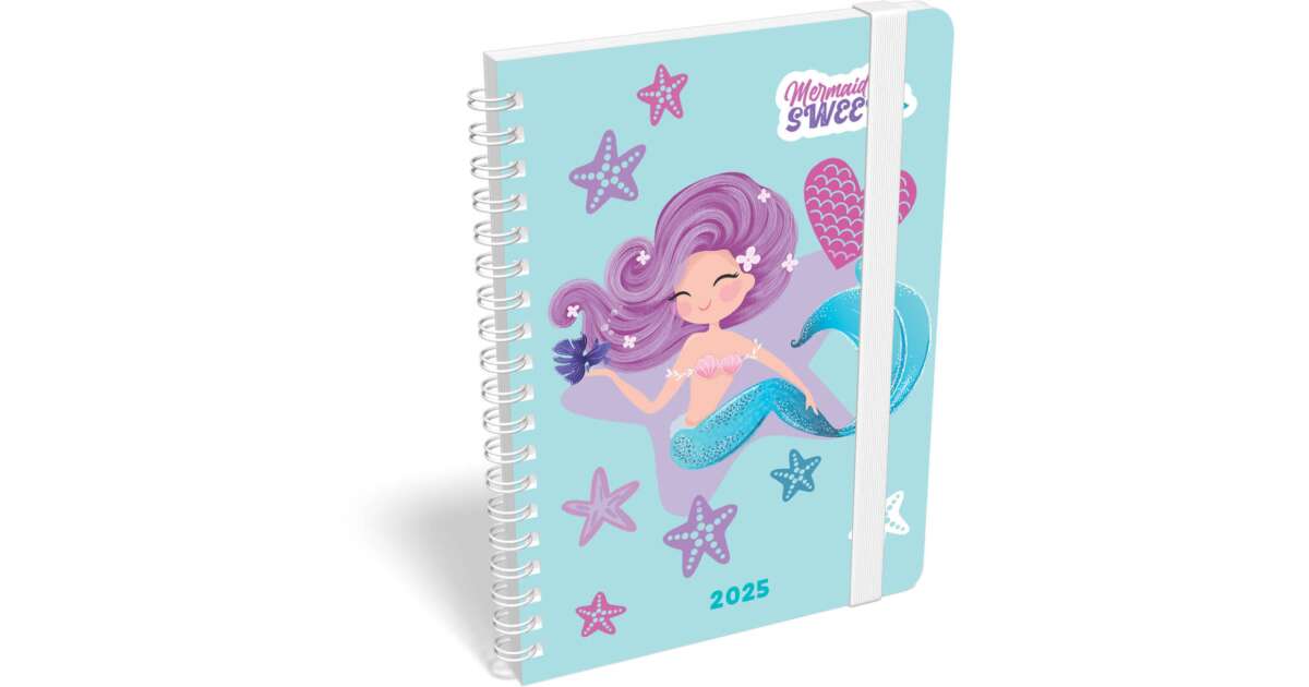 Lizzy Calendar heti tervező, B6, spirál, 2025, Mermaid, Sweet | Pepita.hu