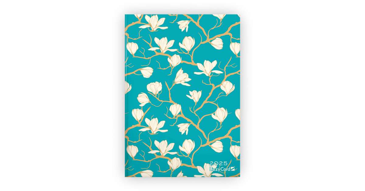 Lizzy Calendar határidőnapló, B6, napi, keményfedeles, 2025, Magnolia ...