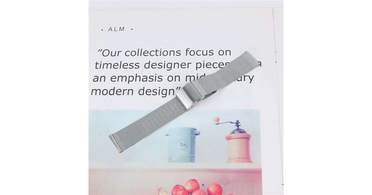 For Pebble Time Round / Pebble 2 Milanese Stainless Steel Band 20mm ...