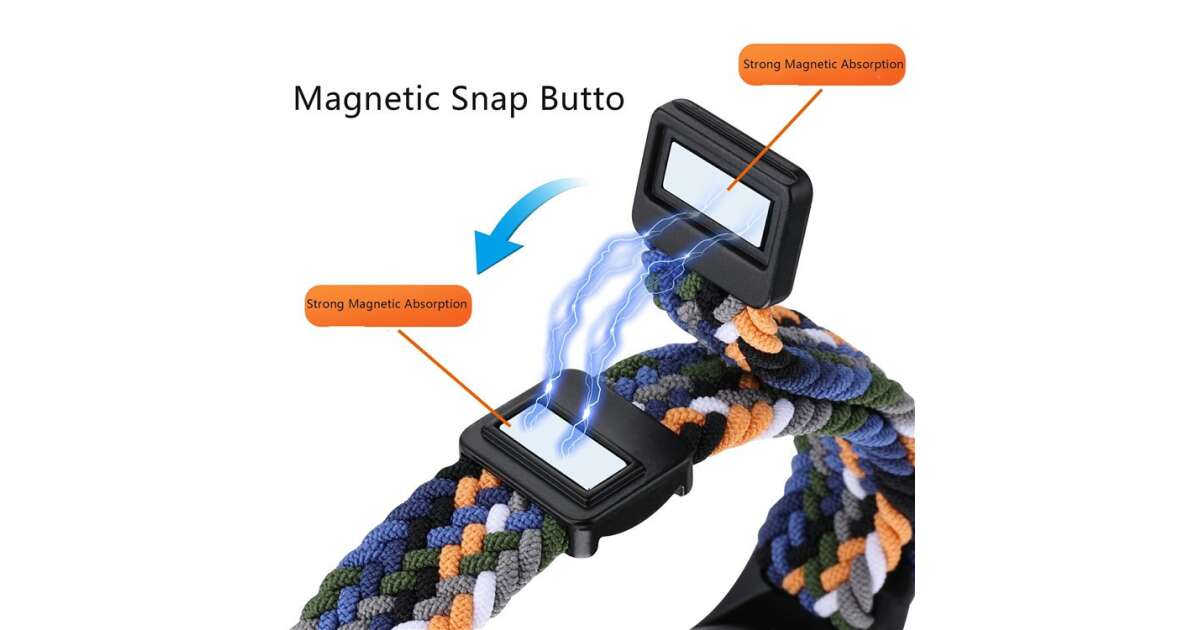 Magnetic Braided Nylon Strap for Xiaomi Mi Band 9 NFC / Mi Band 9 ...