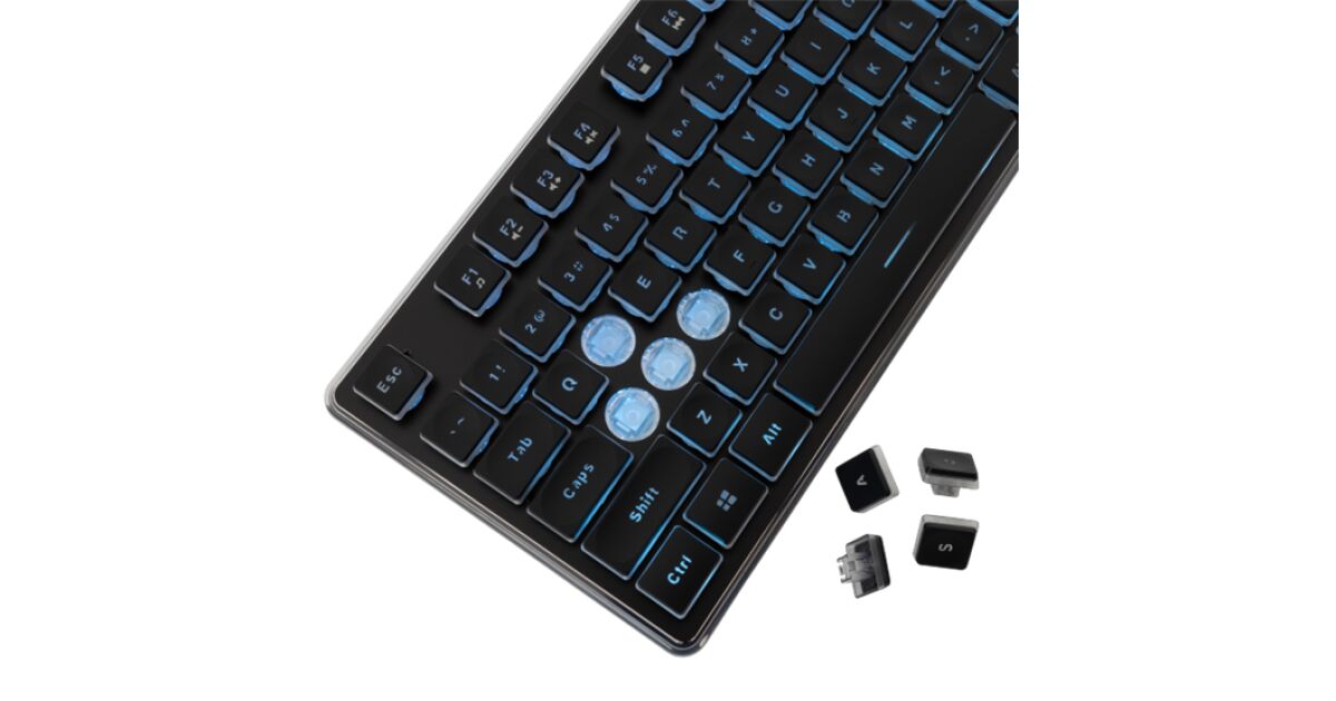 White Shark Wired Membrane Gaming Keyboard, 104 Keys, US Layout, Black ...