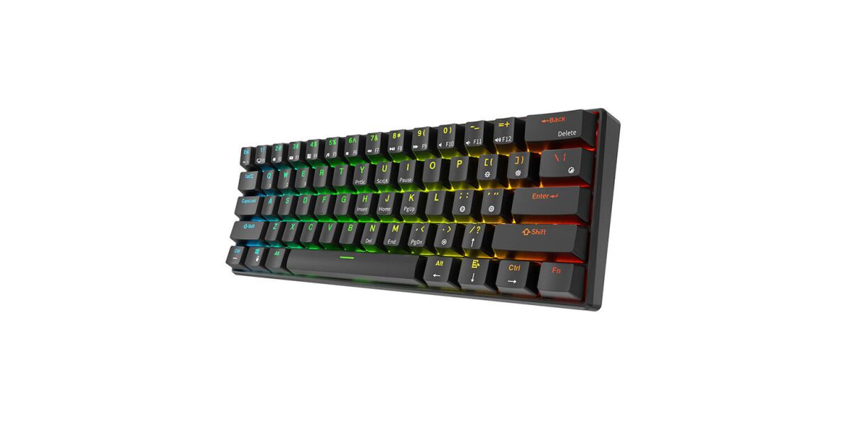 Mechanical keyboard Royal Kludge RK61 RGB, brown switch (black) (RK61-1 ...