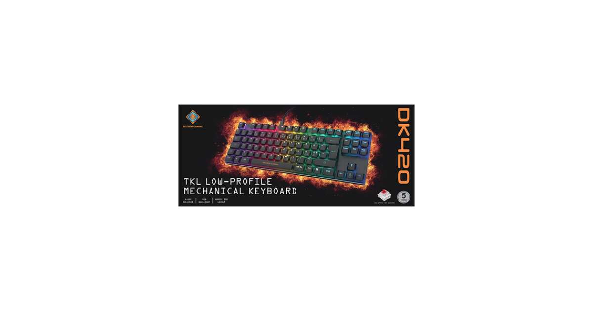 Deltaco gaming billentyűzet gam-111, dk420 low profile mechanical rgb ...