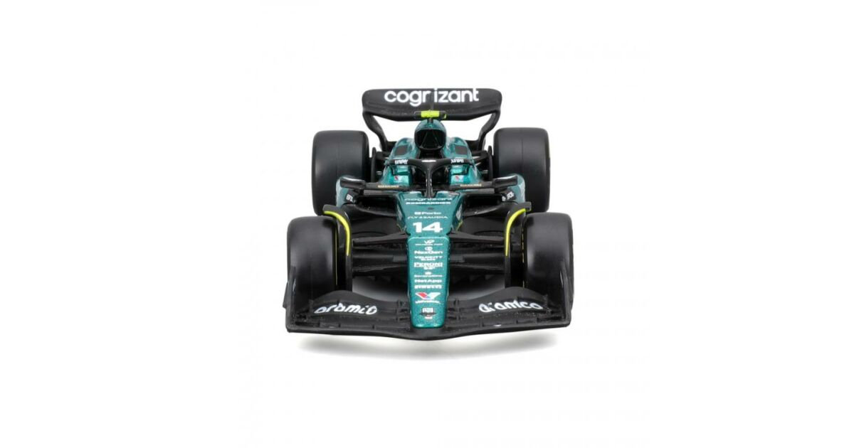 Bburago 1/43 F1 pretekárske auto - Aston Martin AMR23 (#14 (F. Alonso ...