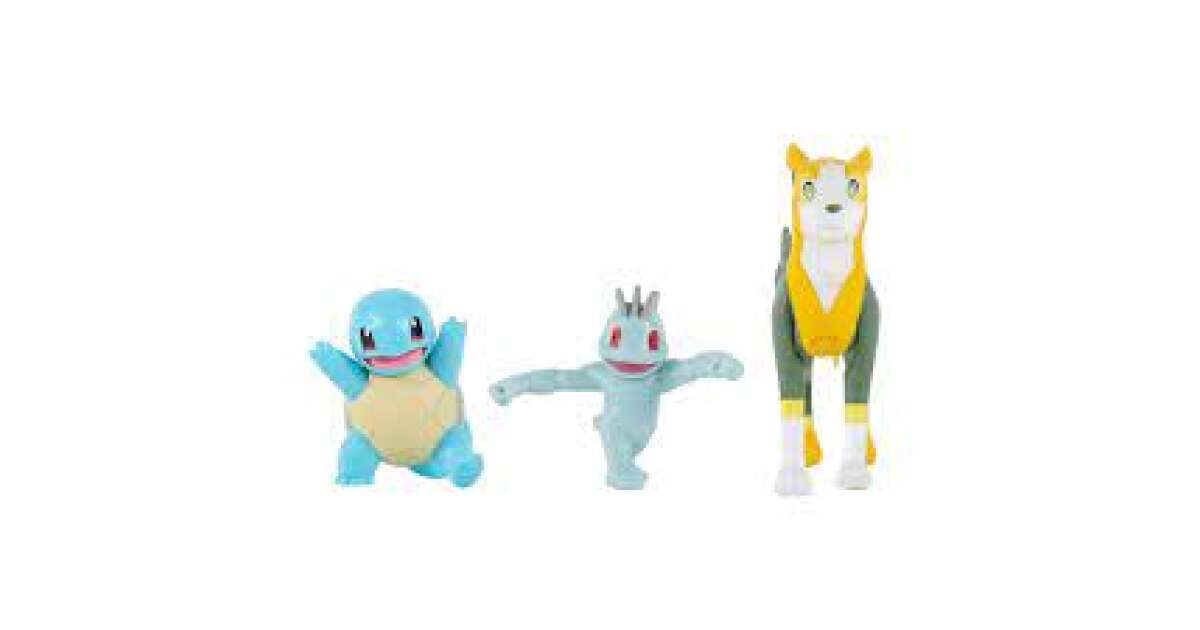 BOTI Pokémon - Battle Feature figura - Squirtle, Boltund és Machop ...