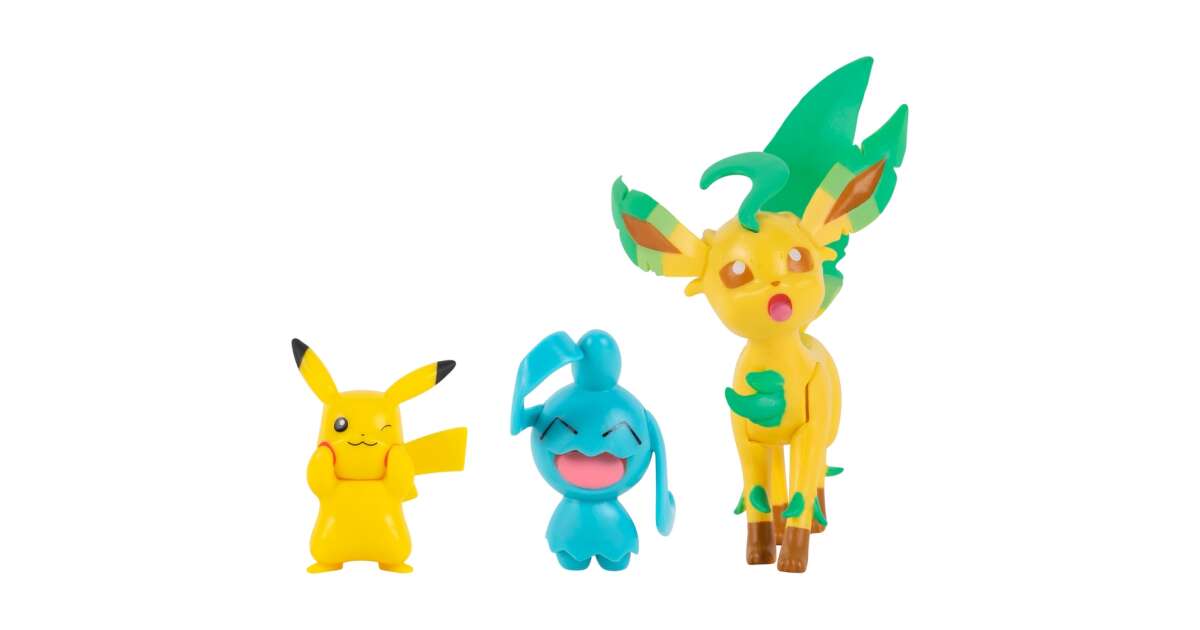 BOTI Pokémon - Battle Feature figura - Pikachu, Wynaut és Leafeon ...