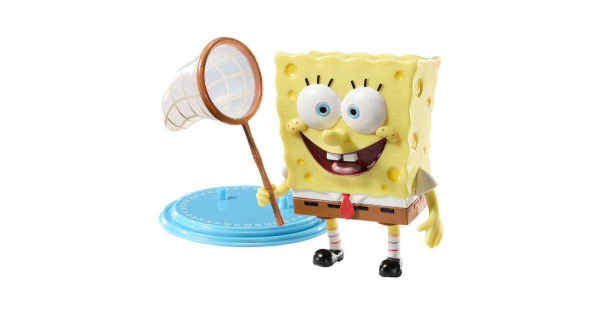 Noble Collection Spongyabob Kockanadrág Bendyfigs - hajlítható figura ...