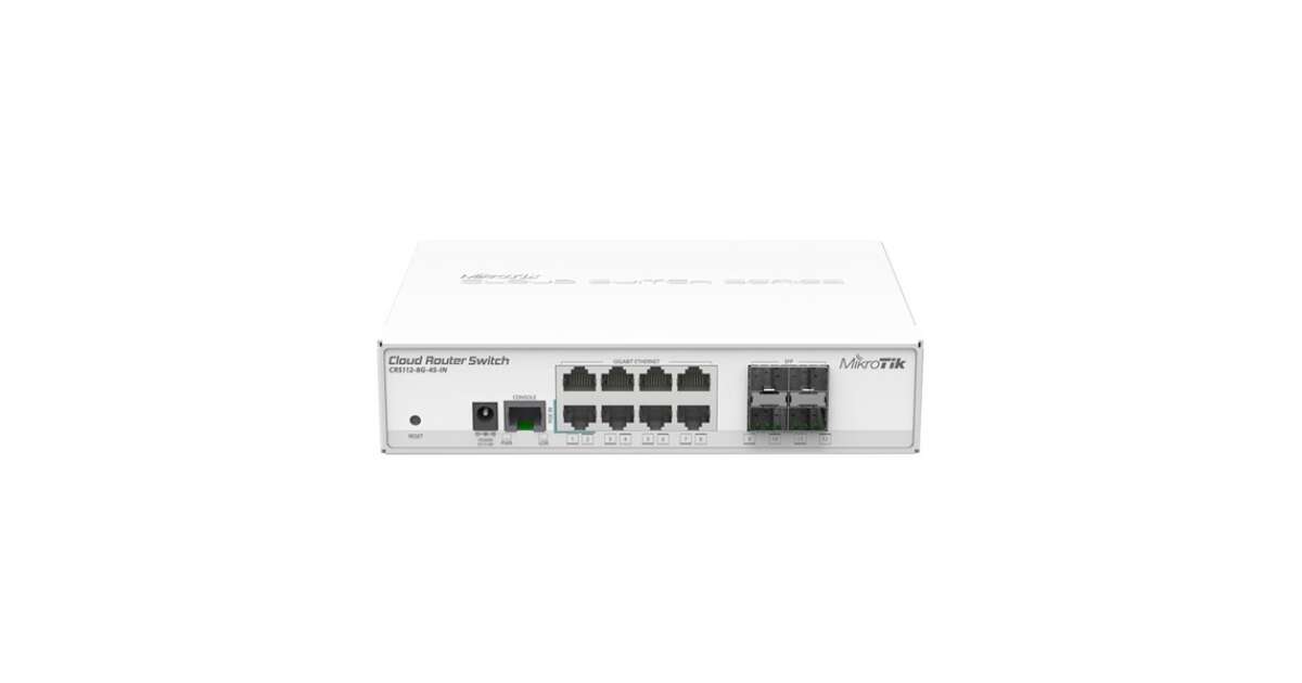 Mikrotik cloud router switch 8x1000mbps + 4x1000mbps sfp, administrat ...