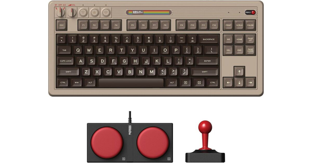 8BitDo Retro Mechanikus Gamer Billentyűzet Commodore 64 Edition | Pepita.hu