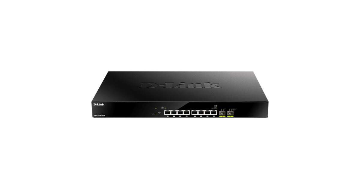 D-link switch 8x2.5gbps(8xpoe) + 2xgigabit sfp+, managed, dms-1100-10tp ...
