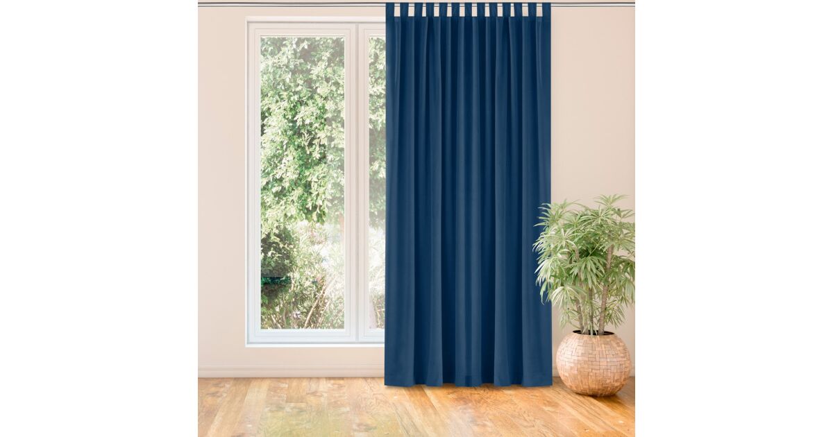 Întunecare perdea VILA indigo albastru curele 10 cm catifea 135x175 ...