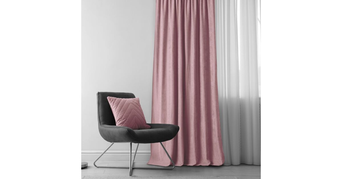Zatemňovací záves MILANA farba ružová štýl klasické dračie závesy s ...