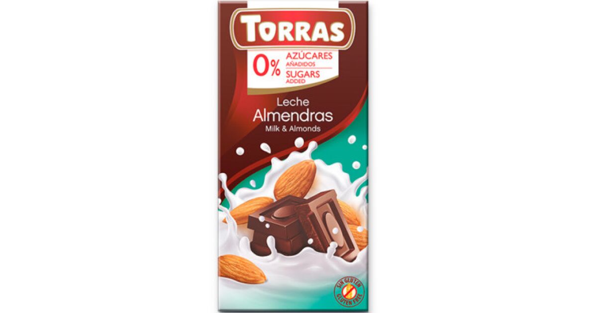 TORRAS GLUTéN-éS CUKORMENTES TEJCSOKOLáDé MANDULA 75 G | Pepita.hu