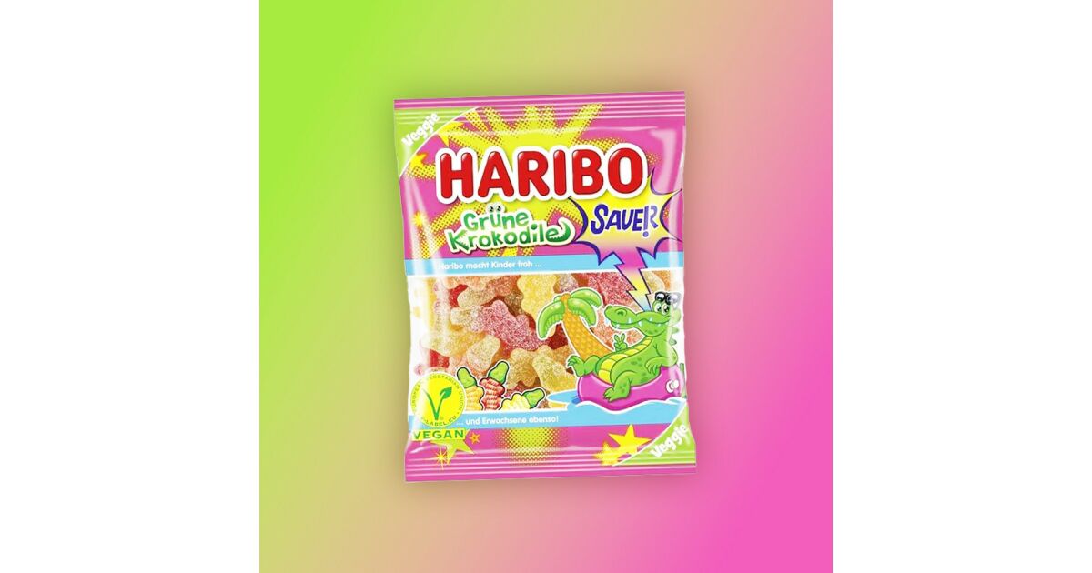 Haribo Grüne Krokodile savanyú gumicukor 175g | Pepita.hu