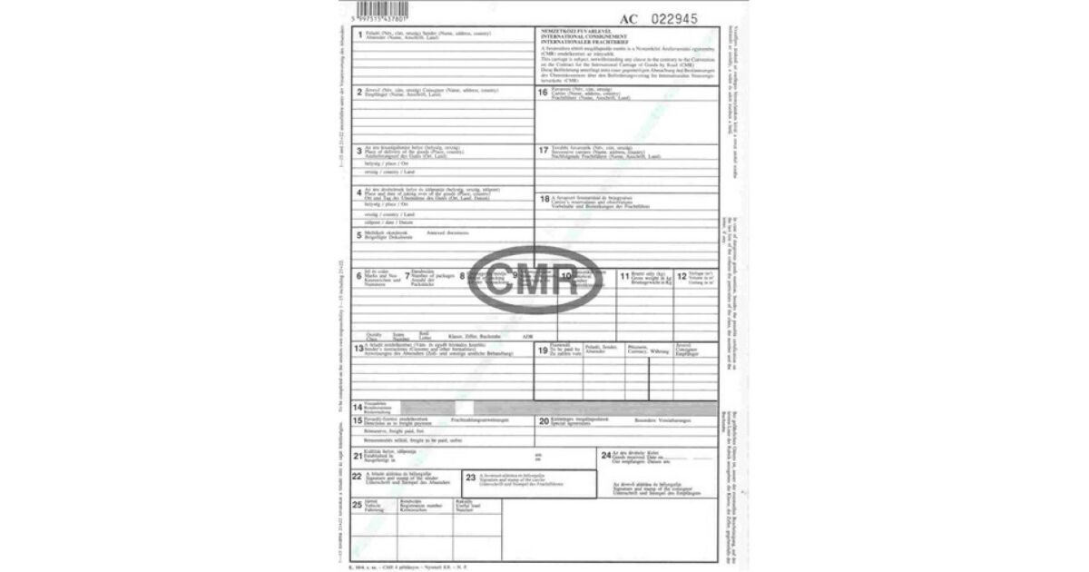 CMR nemzetközi fuvarlevél A4, 6lapos garnitúra B.CMR/6 | Pepita.hu