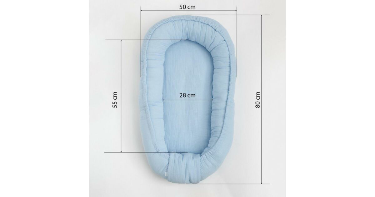 Muszlin babafészek kisbabák számára New Baby light grey | Pepita.hu