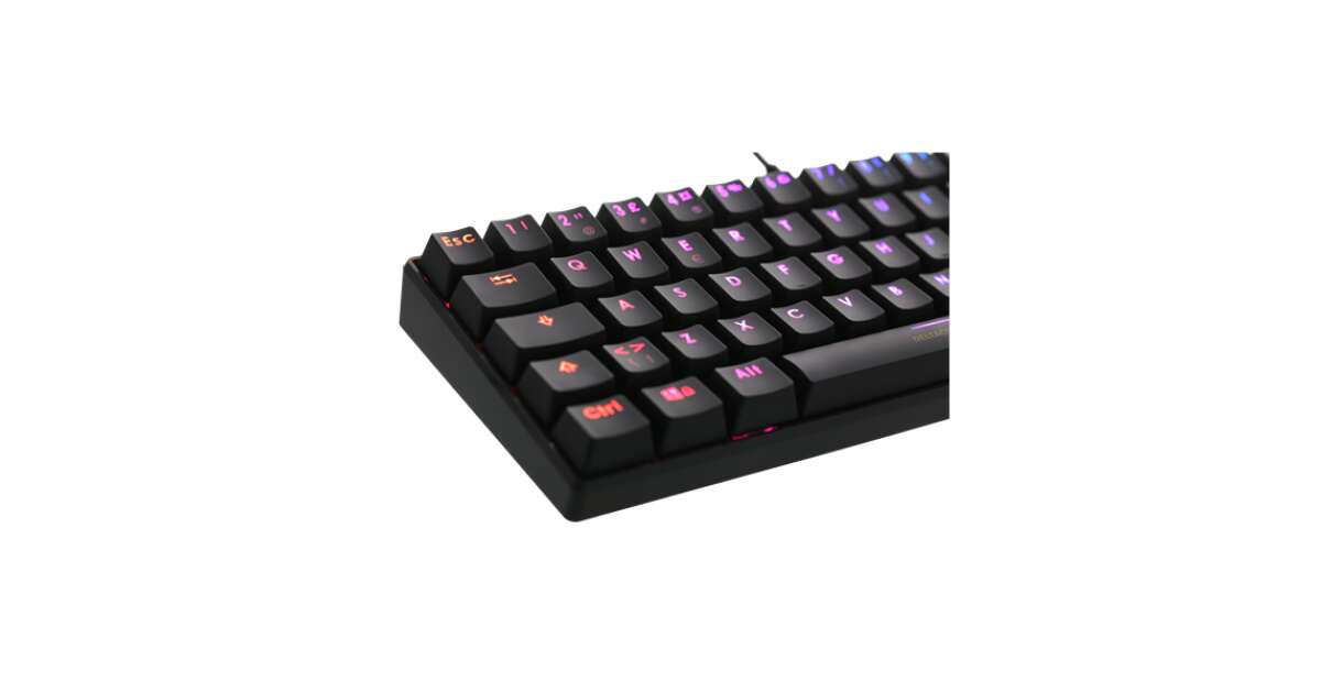 Deltaco gaming billentyűzet gam-075b, mini mechanical keyboard, 60% pan ...