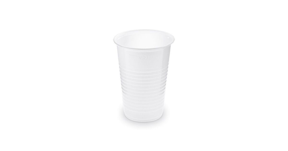 Pahar din plastic alb - PP 300ml | Pepita.com