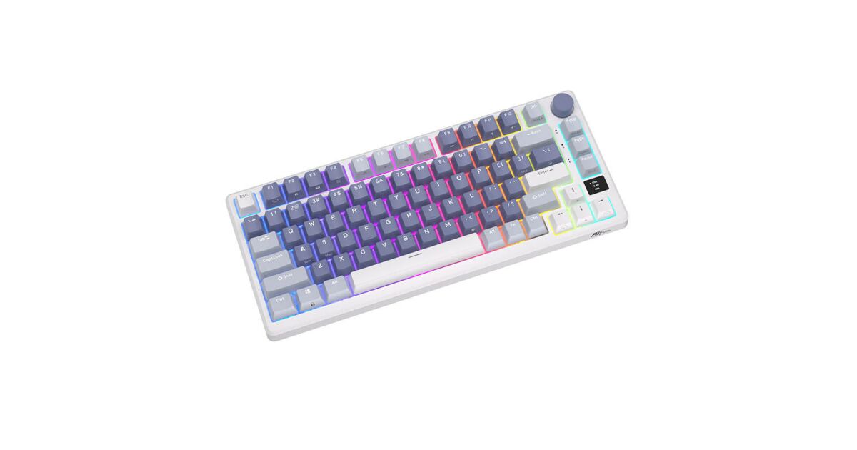 Mechanical keyboard Royal Kludge RKM75 RGB, Silver switch (blue ...