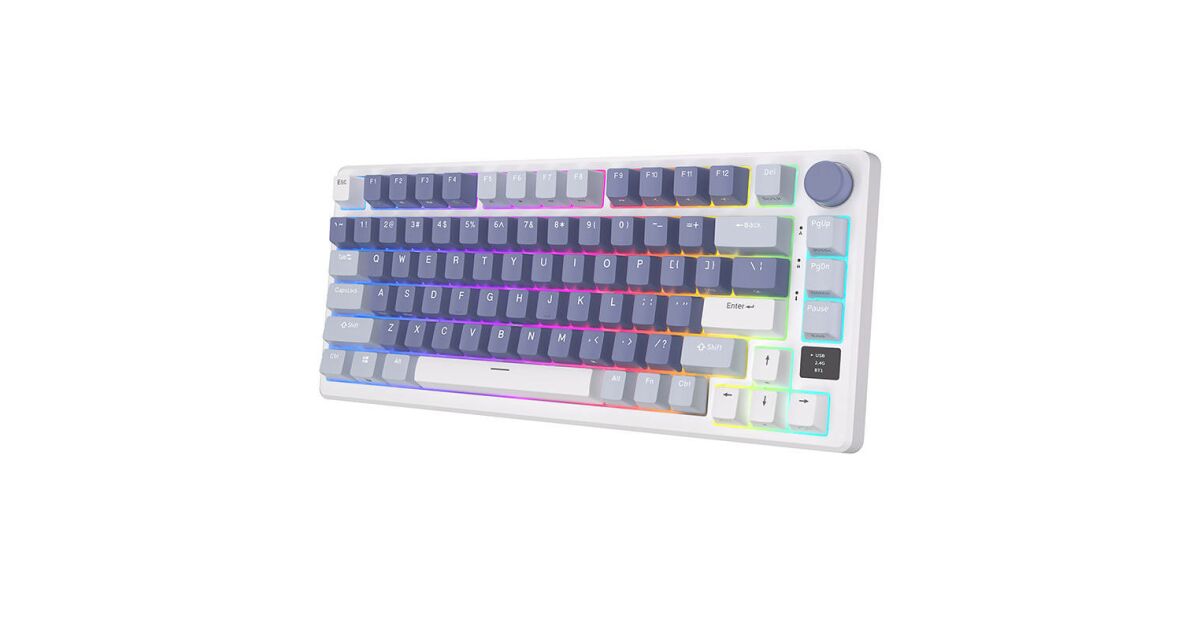 Mechanical keyboard Royal Kludge RKM75 RGB, Silver switch (blue ...