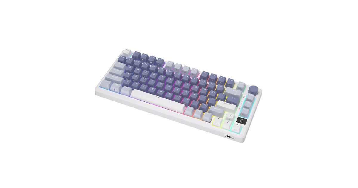 Mechanical keyboard Royal Kludge RKM75 RGB, Silver switch (blue ...