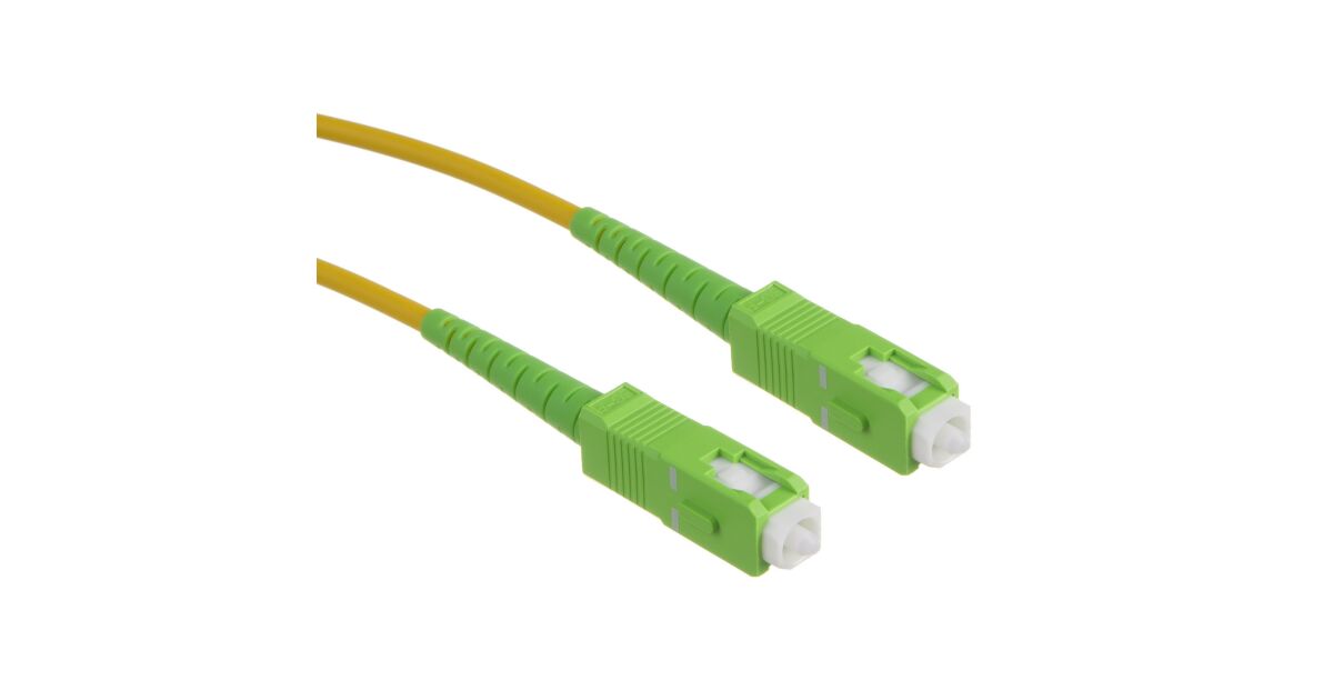 Optický patch kábel Maclean, SC/APC-SC/APC, single-mode, 15 m dlhý ...