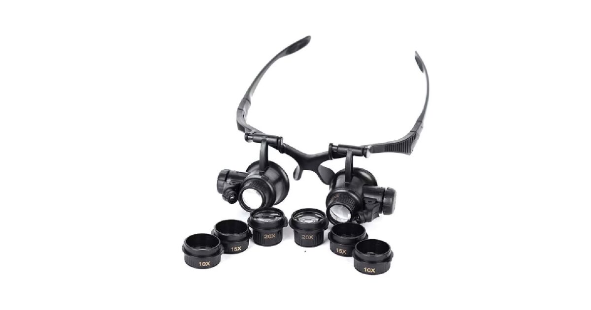 Fejnagyító Wireman Magnifier 9892G Nagyítás: 25x 20x 15x 10x, két LED ...