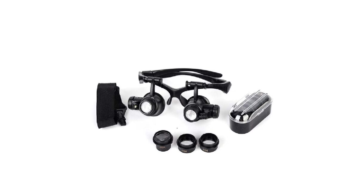 Fejnagyító Wireman Magnifier 9892G Nagyítás: 25x 20x 15x 10x, két LED ...