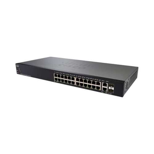 Cisco SF220-24P-K9-EU Managed Switch, 24x100Mbps (PoE+) + 2x1000Mbps ...