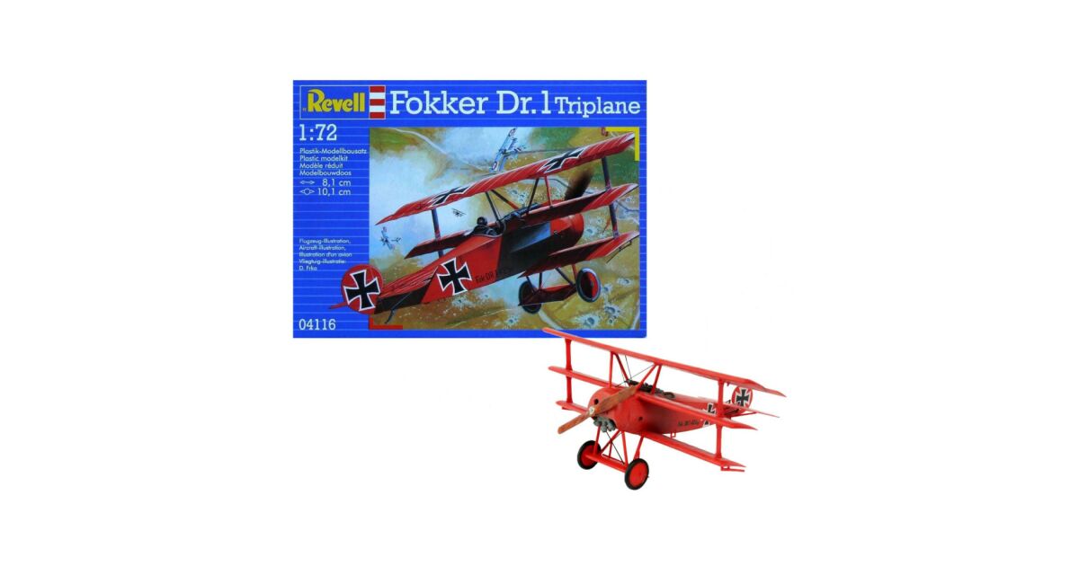 Revell Fokker Dr. 1 Triplane 1:72 makett repülő (04116) | Pepita.hu