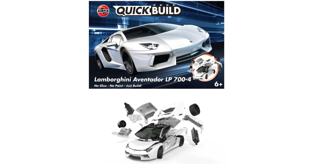 Airfix - QUICKBUILD Lamborghini Aventador white (J6019) | Pepita.hu
