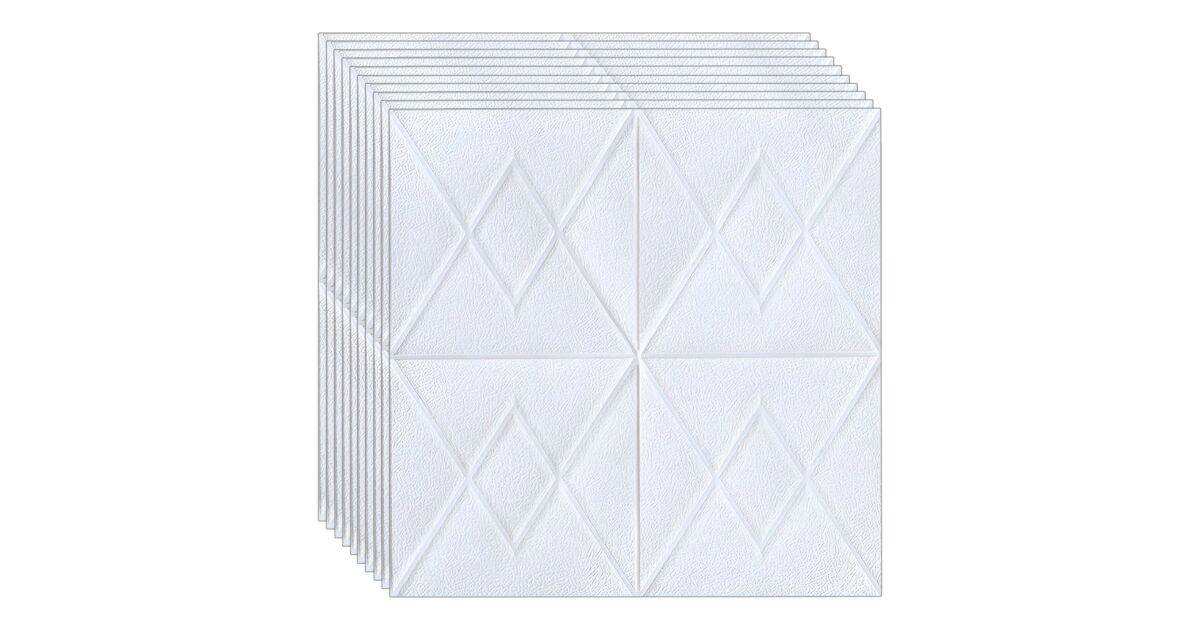 Set 100 x tapet autoadeziv 3D NEXTLY, pentru perete sau tavan ...