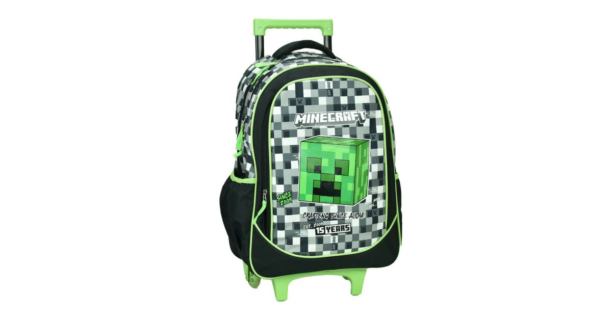 Minecraft Grey Stone gurulós iskolatáska, táska 46 cm | Pepita.hu