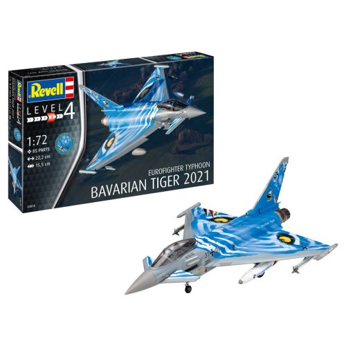 Revell Eurofighter Typhoon Bavarian Tiger 2021 1:72 makett repülő ...