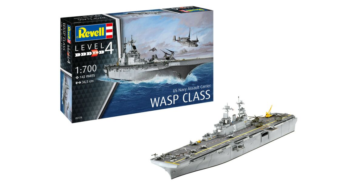Revell Assault Carrier USS WASP CLASS 1:700 makett hajó (05178) | Pepita.hu