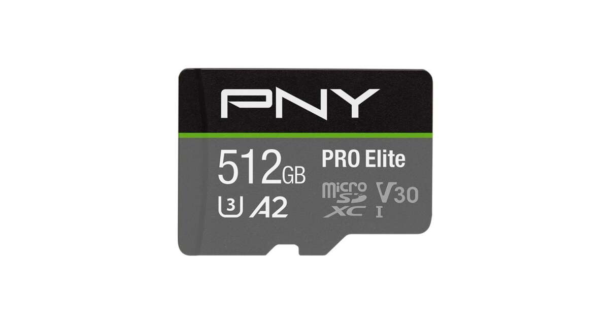 SD MicroSD XC Card 512GB PNY Pro Elite retail | Pepita.com