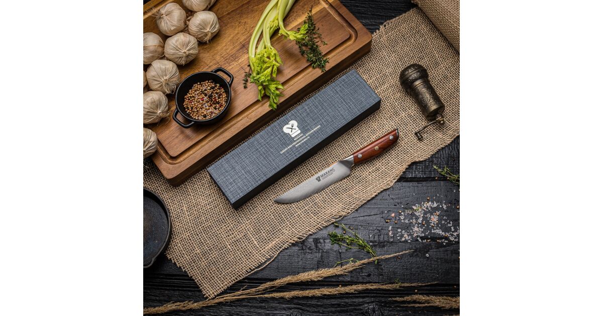 Maranc professzionális menetes kés, damaszkuszi acél, 12,5 cm, M141 ...