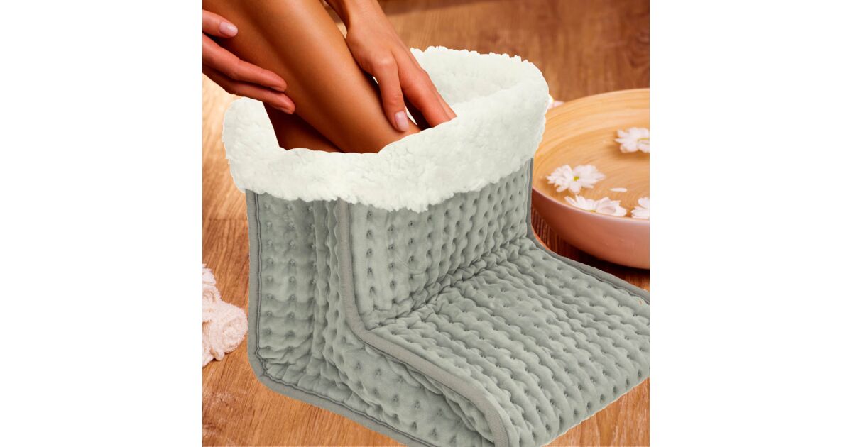 Ikonka 9-speed Electric Foot Heater with Remote Control - Grey | Pepita.com