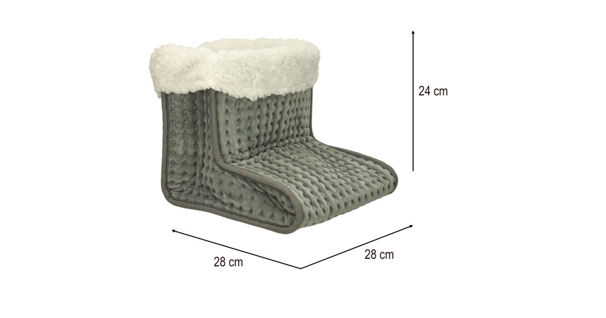 Ikonka 9-speed Electric Foot Heater with Remote Control - Grey | Pepita.com