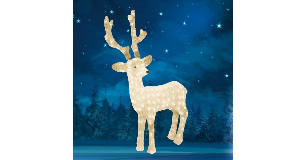 Home KDA 40 akril rénszarvas, 200 db LED, IP44, kültéri, beltéri | Pepita.hu