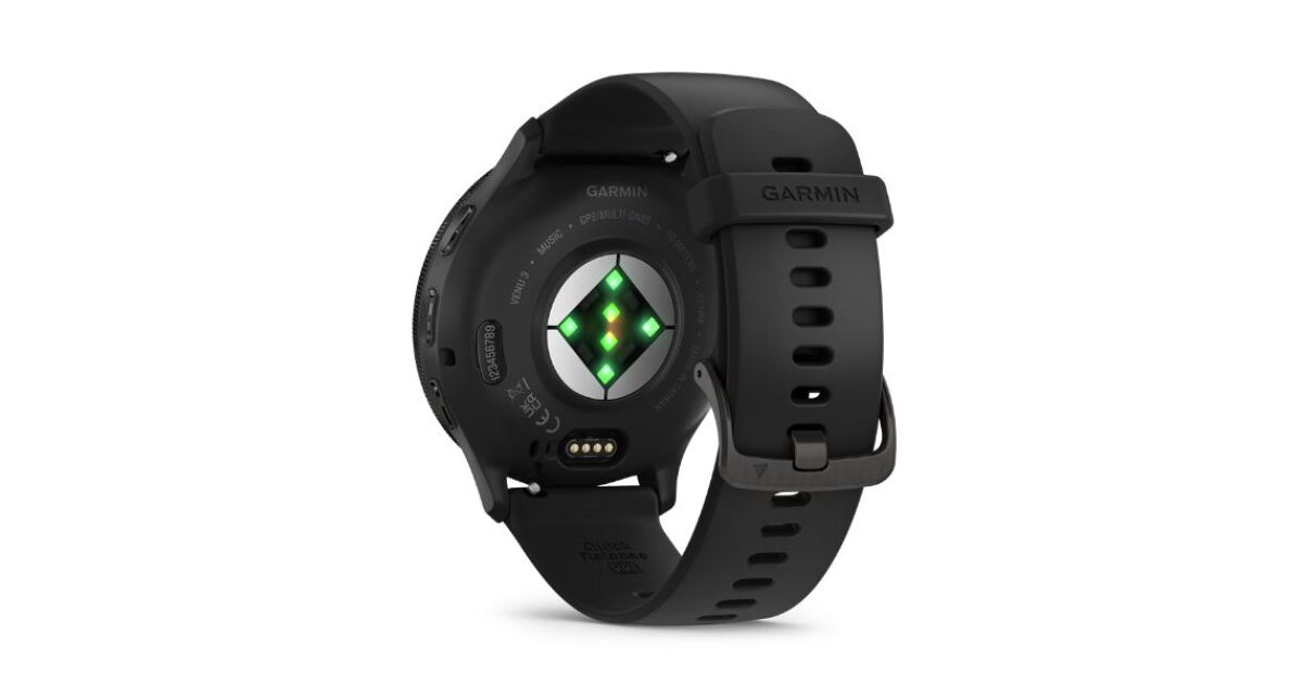 Smartwatch Garmin Venu 3, GPS, Wi-Fi, curea silicon, 45mm, Black/Slate ...