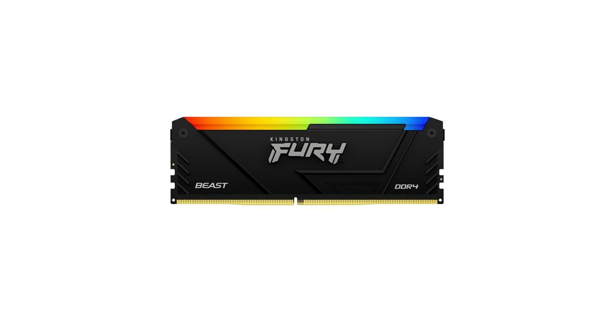 Memorie RAM, Kingston, FURY Beast Black, RGB, 16GB, DDR4, 3200MHz, CL16 ...