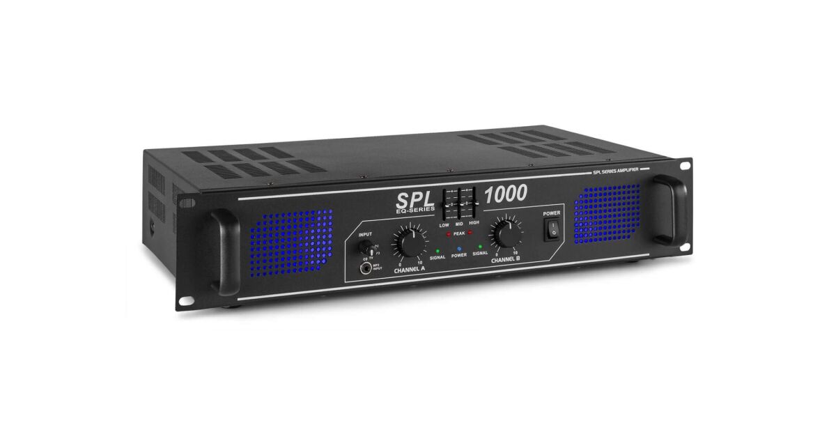 SkyTec SPL-1000 végfok erősítő 2x500W EQ (Equalizer) | Pepita.hu