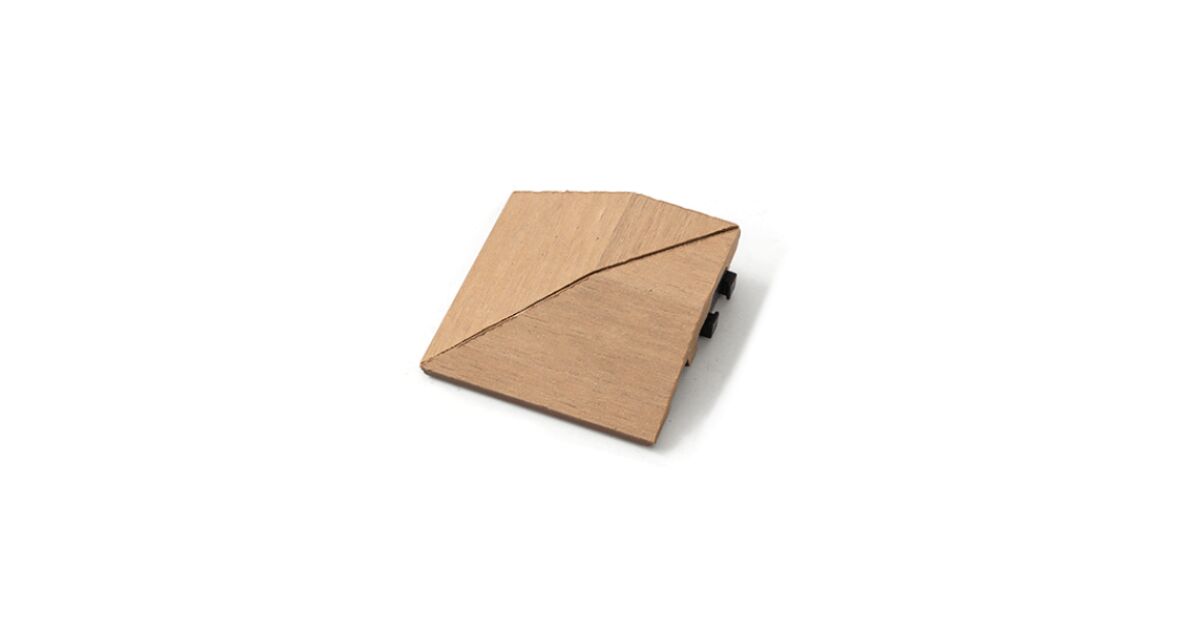 WPC DIY padlóburkolat sarok záróelem, szegély 7.5x7.5cm, faerezet ...