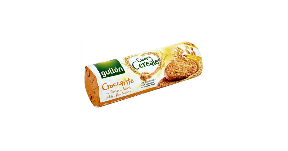 Gabonakeksz GULLON élelmi rostban gazdag puffasztott rizzsel 265g | Pepita.hu