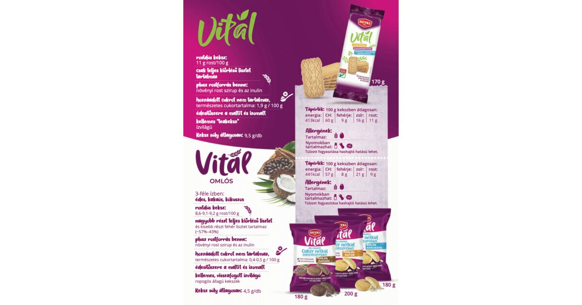 Biscuiți fragezi cu cacao, fără zahăr, de la Detki 180g | Pepita.com